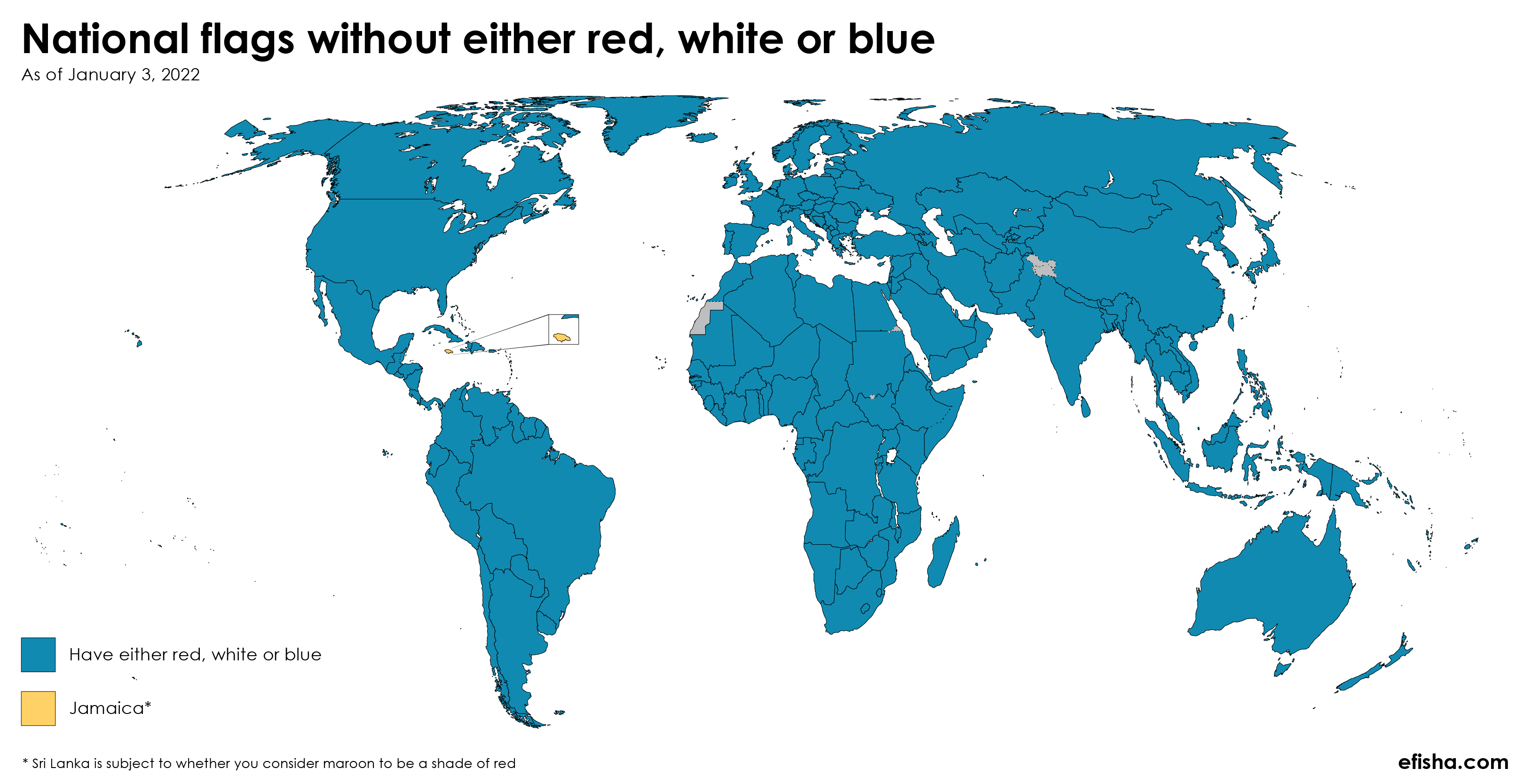 National flags without red, white or blue – efisha's maps