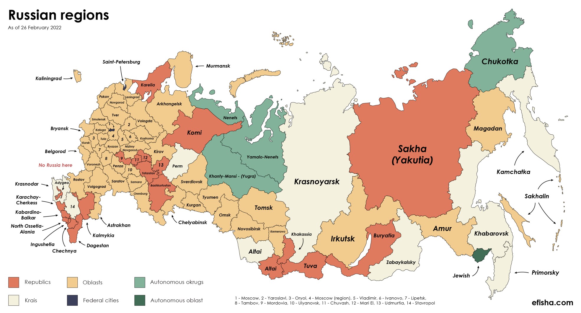 Russian regions – efisha's maps